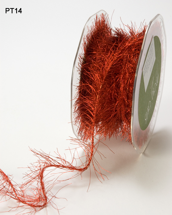 1 Inch Metallic Feather Eyelash Wired String Cord Ribbon - May Arts ...