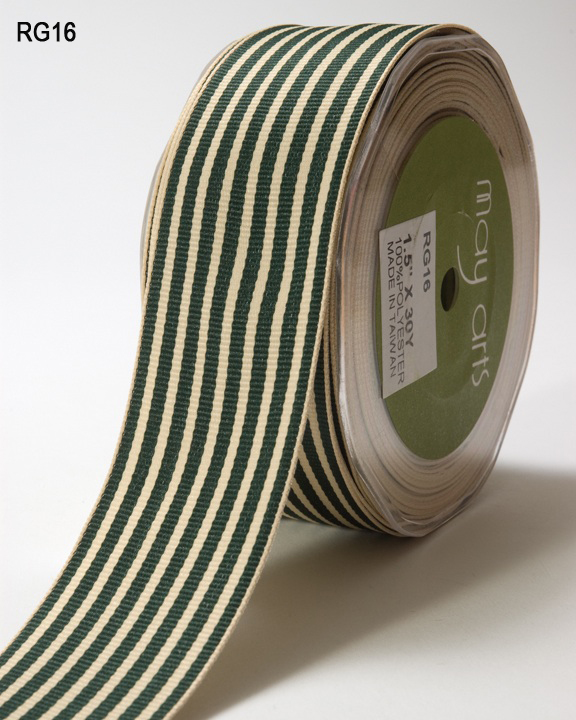 Classic Striped Grosgrain Ribbon - 1.5" Online Ribbon - May Arts Ribbon