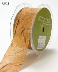 1.5 Inch Crinkle Crushed Ribbon with Cut Edge