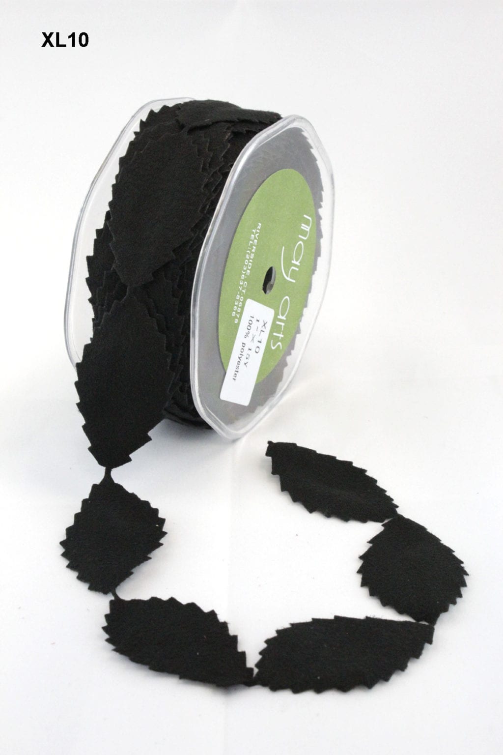 Faux Suede Leaves Ribbon - 1" Online Ribbon - May Arts Ribbon