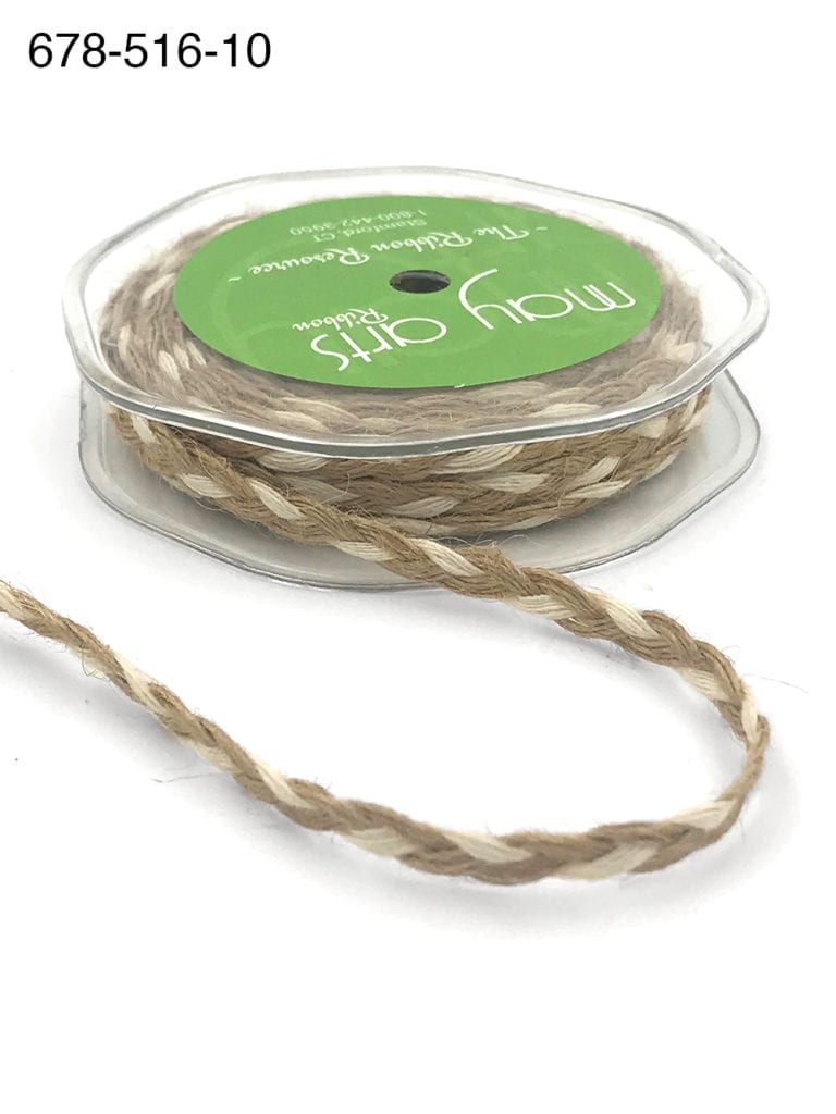 Alternating Color Jute Cord - 5/16" Wide Online Ribbon - May Arts