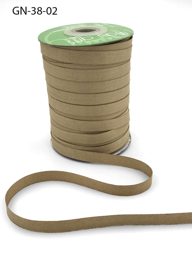 ~3/8 Inch Light-Weight Flat Grosgrain Ribbon with Woven Edge