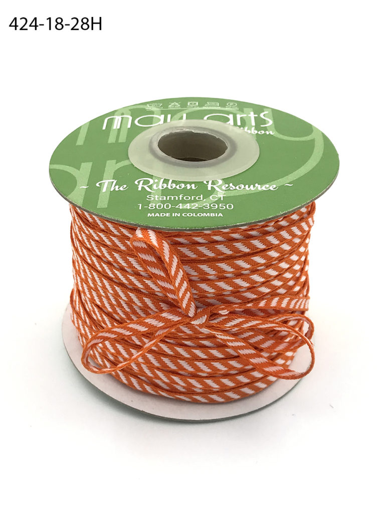 Diagonal Stripes Woven Ribbon - 1/8" Online Ribbon - May Arts