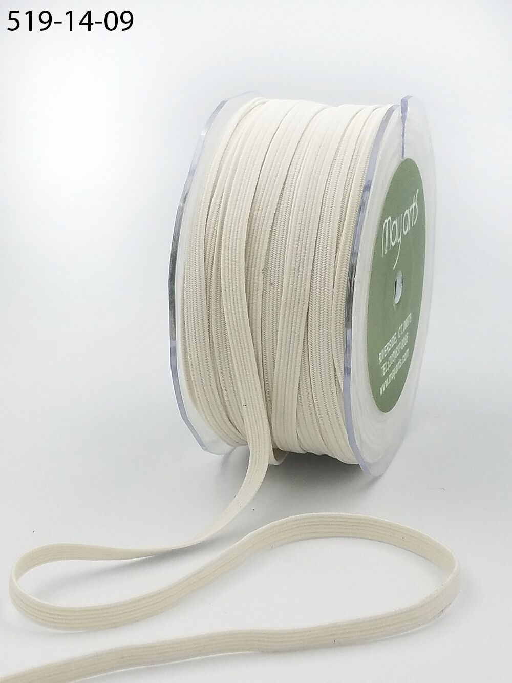 1/4 Inch Flat Elastic Ribbon with Woven Egde - May Arts Wholesale Ribbon