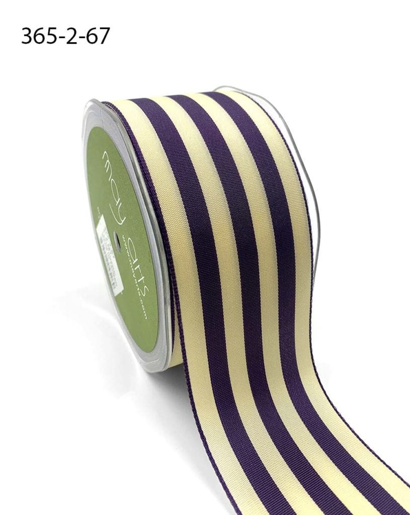 Striped Woven Ribbon - 2" Online Ribbon - May Arts Ribbon