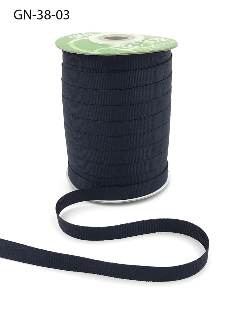 ~3/8 Inch Light-Weight Flat Grosgrain Ribbon with Woven Edge - May Arts ...