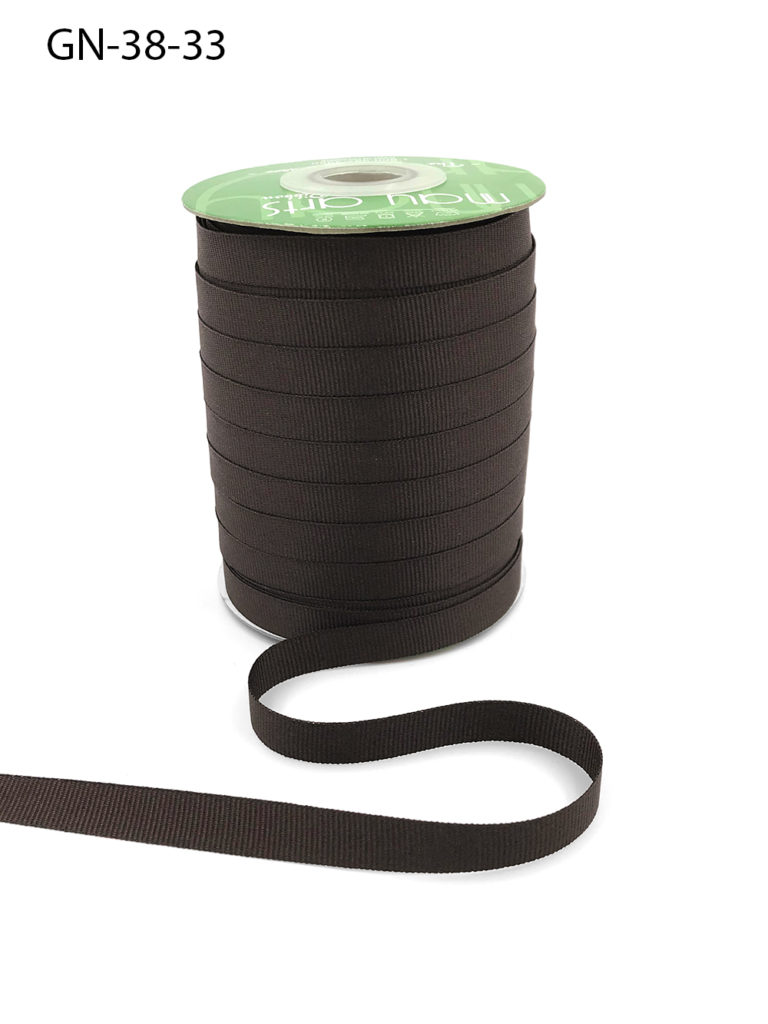~3/8 Inch Light-Weight Flat Grosgrain Ribbon with Woven Edge