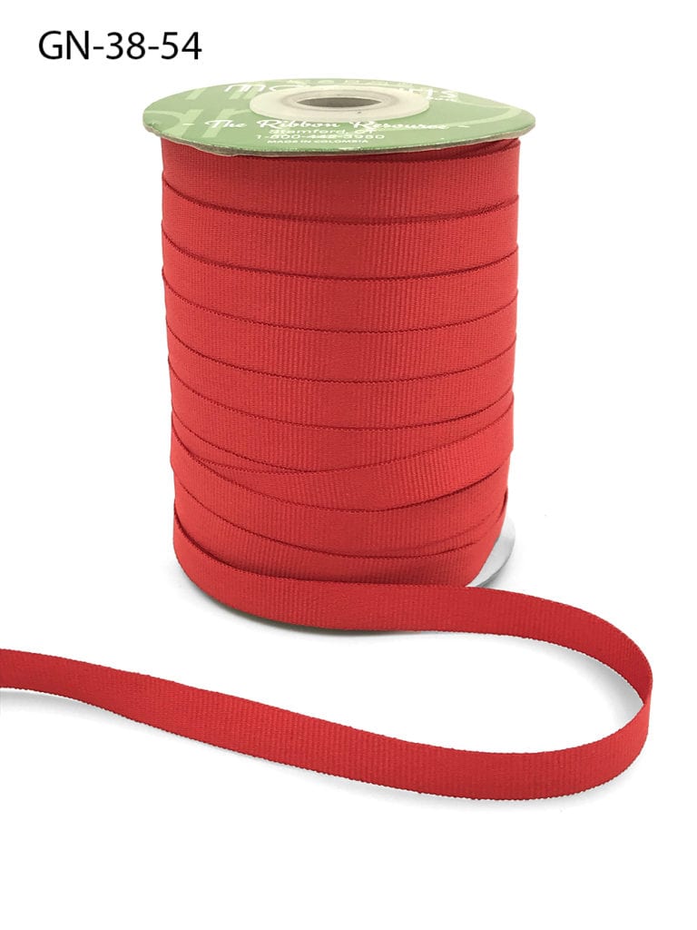 ~3/8 Inch Light-Weight Flat Grosgrain Ribbon with Woven Edge