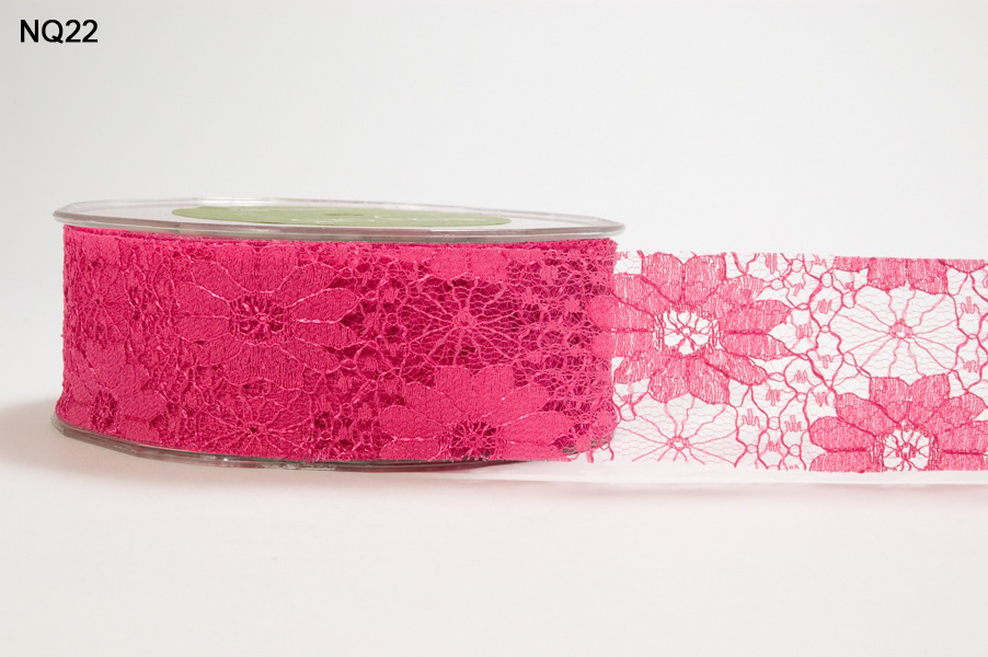 Cut Edge Floral Lace Ribbon - 1.5" Online Ribbon - May Arts Ribbon