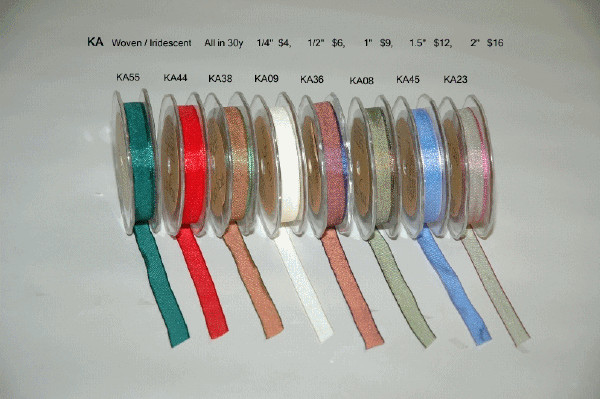 1/4 Inch Woven Iridescent Ribbon - May Arts Ribbon