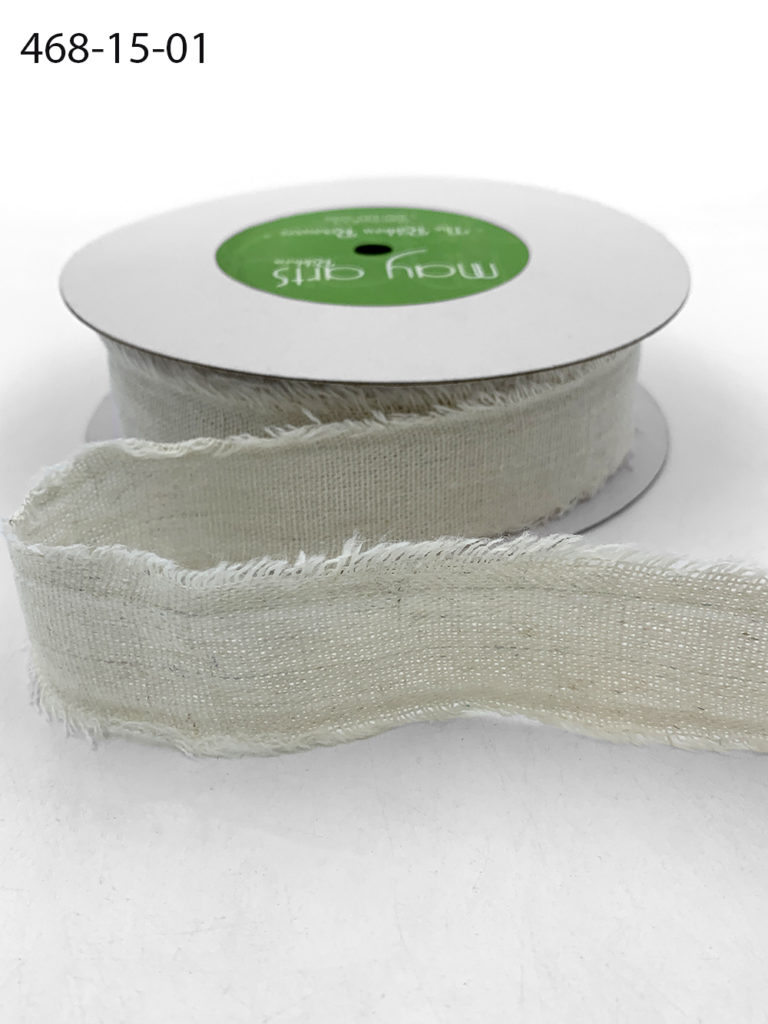 1.5 Inch Frayed Edge Cotton Ribbon