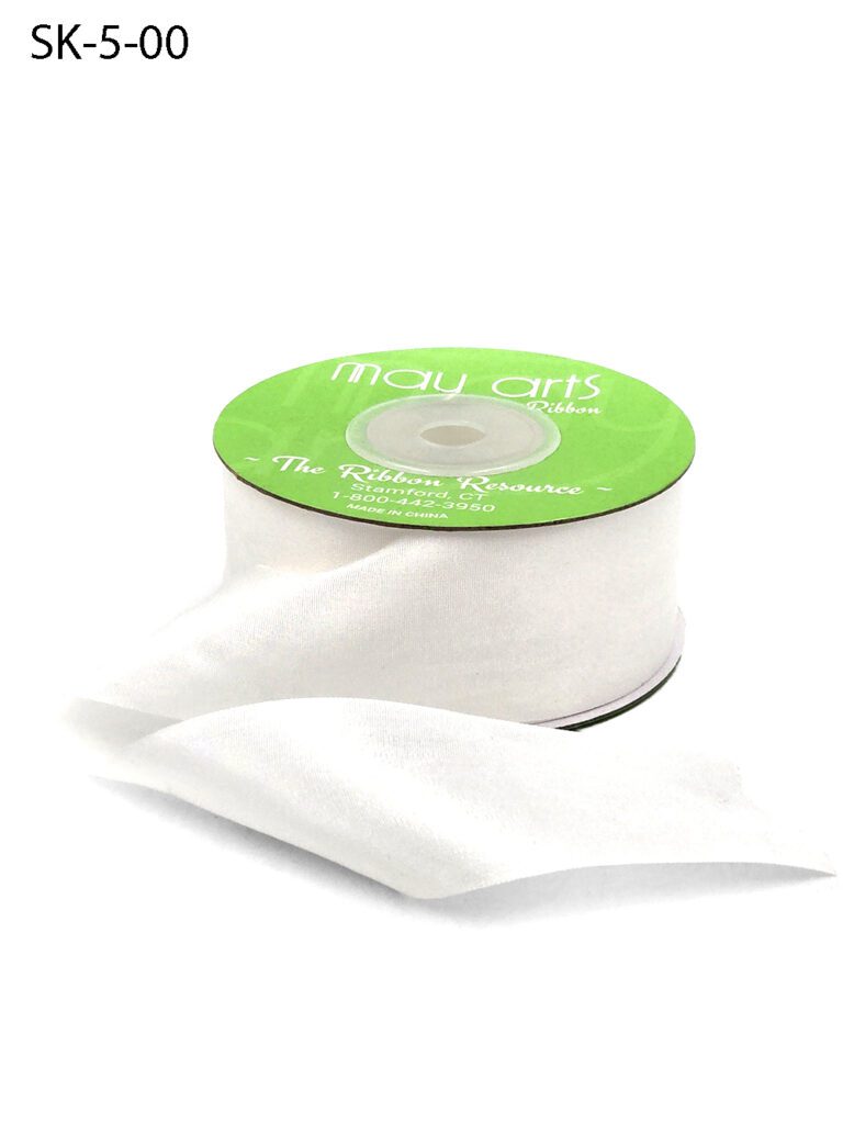 1.25 Inch 100% Hand-Dyed Silk Ribbon with Woven Edge