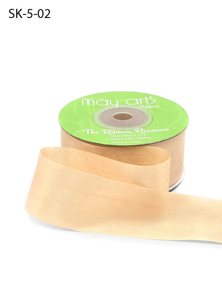 1.25 Inch 100% Hand-Dyed Silk Ribbon with Woven Edge