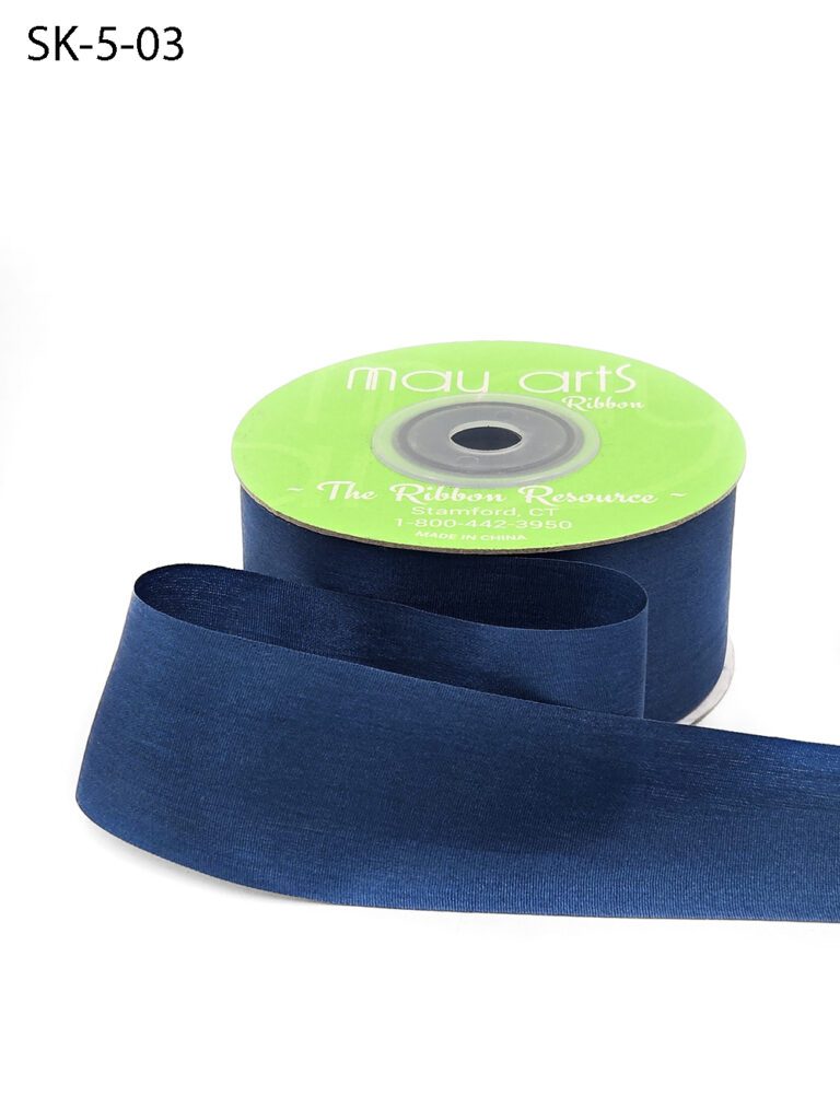 1.25 Inch 100% Hand-Dyed Silk Ribbon with Woven Edge