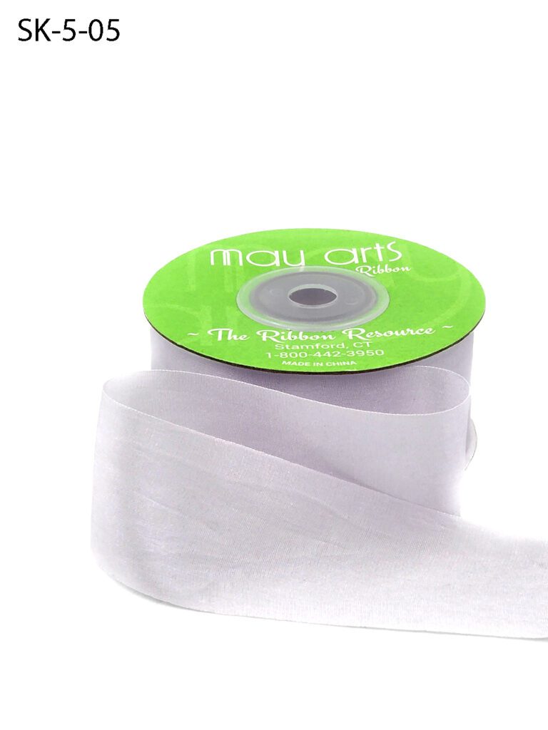 1.25 Inch 100% Hand-Dyed Silk Ribbon with Woven Edge