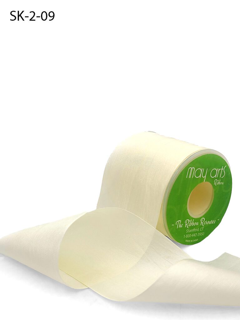 2 Inch 100% Hand-Dyed Silk Ribbon with Woven Edge