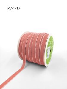 3/8 Inch Classic Velvet Ribbon with Woven Edge