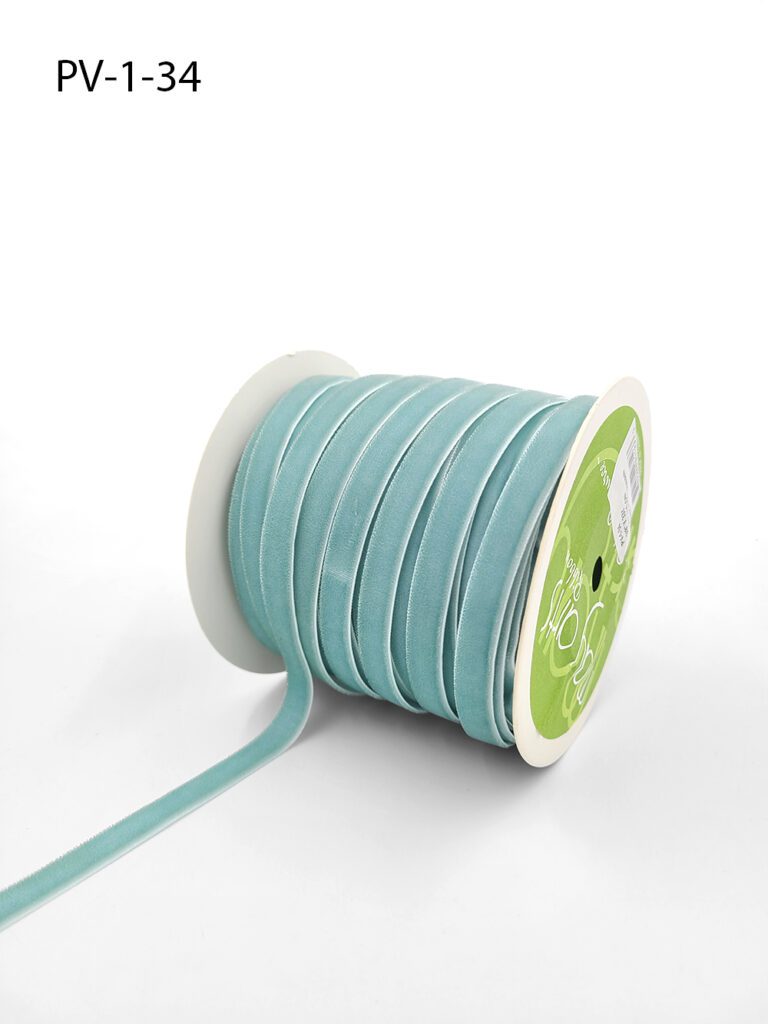 3/8 Inch Classic Velvet Ribbon with Woven Edge