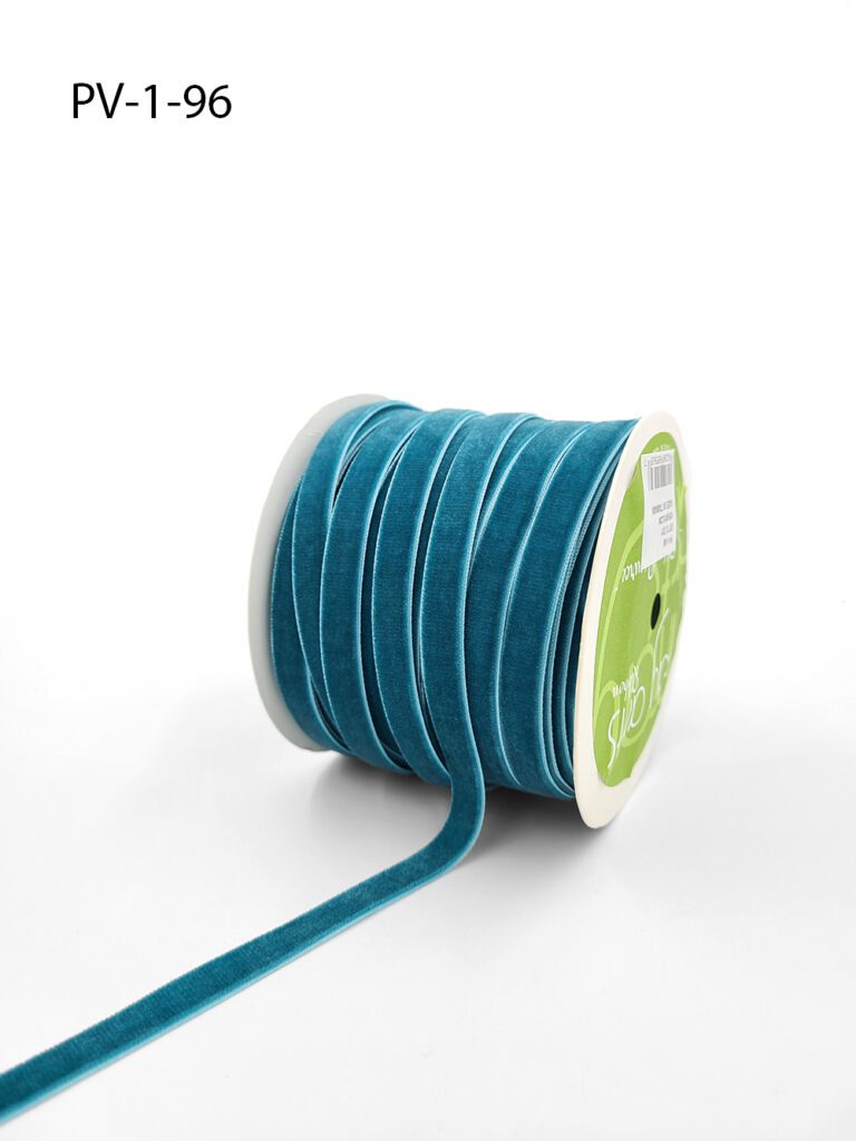 3/8 Inch Classic Velvet Ribbon with Woven Edge