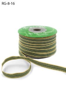 3/8 Inch Woven Grosgrain Stripe Ribbon with Woven Edge