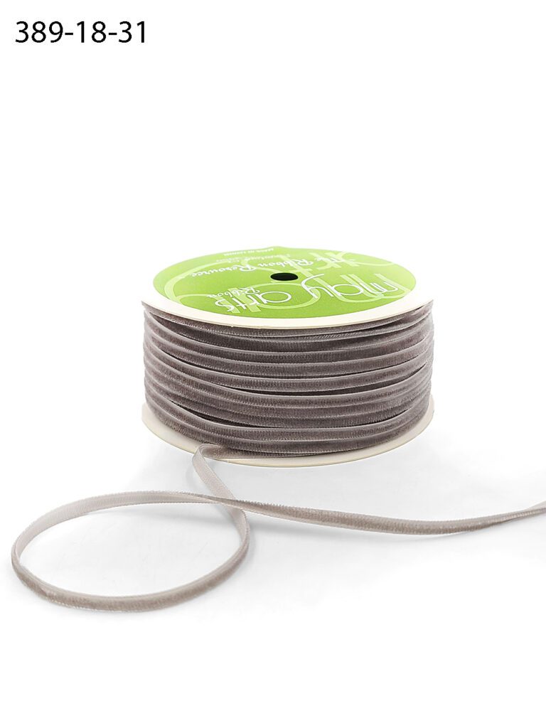 1/8 inch Velvet String Cord Ribbon with Woven Edge