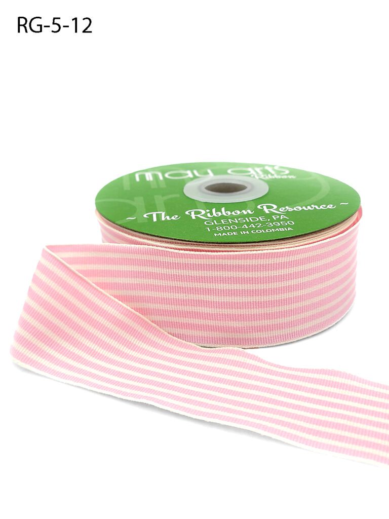 1.5 Inch Woven Grosgrain Stripe Ribbon with Woven Edge