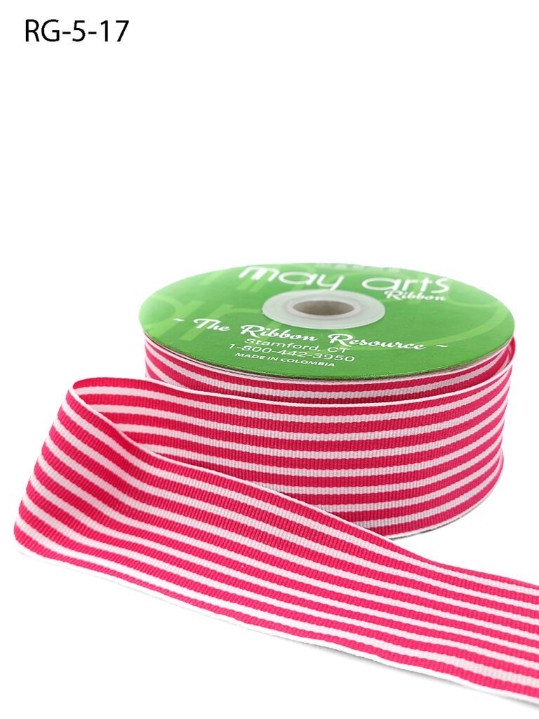 1.5 Inch Woven Grosgrain Stripe Ribbon with Woven Edge