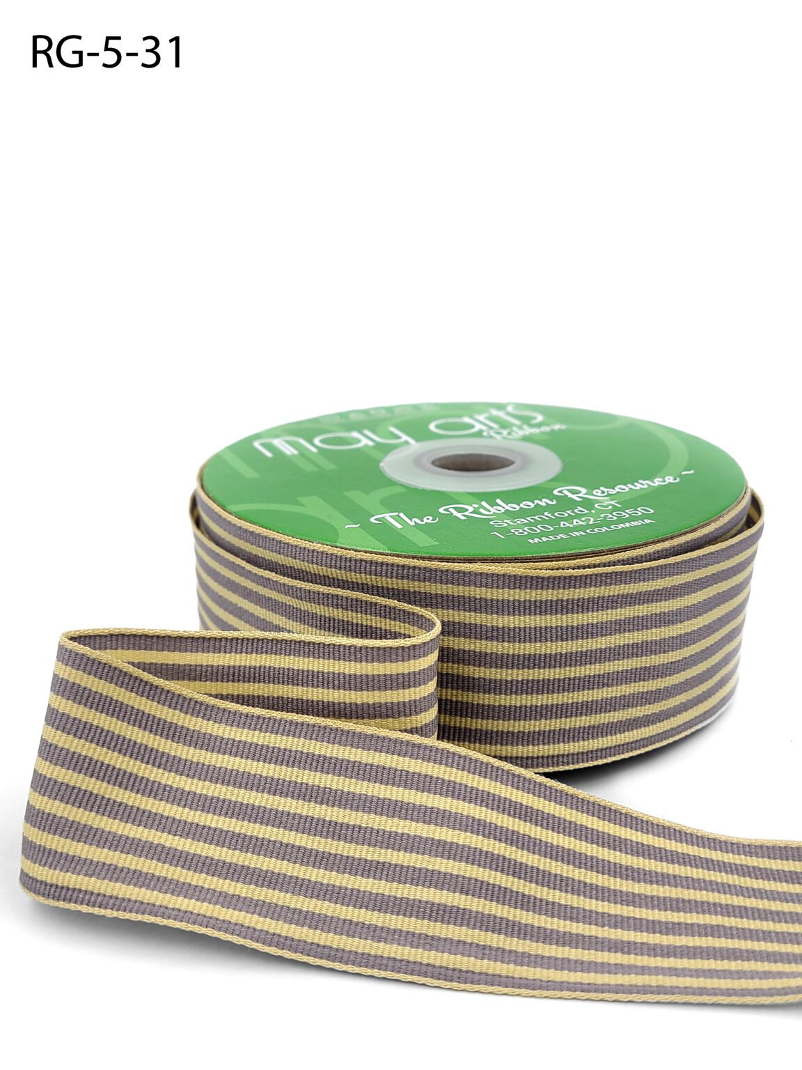1.5 Inch Woven Grosgrain Stripe Ribbon with Woven Edge