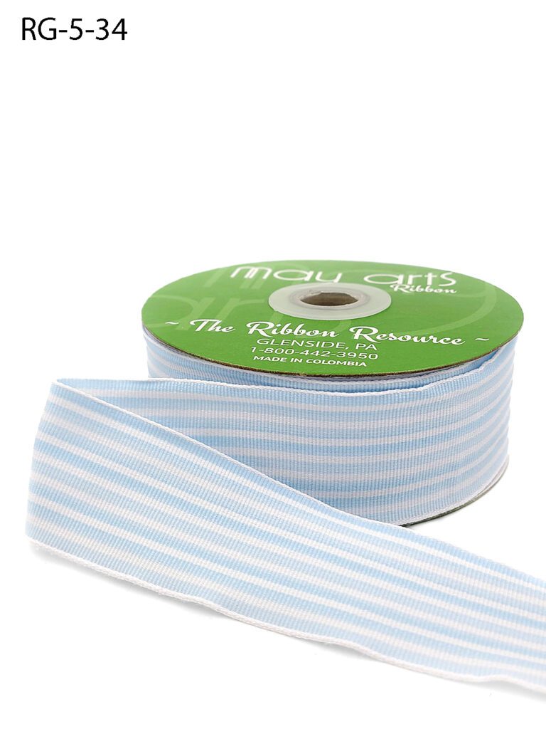 1.5 Inch Woven Grosgrain Stripe Ribbon with Woven Edge
