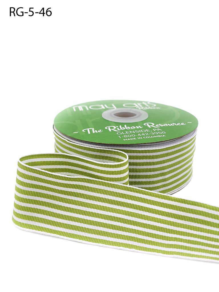 1.5 Inch Woven Grosgrain Stripe Ribbon with Woven Edge