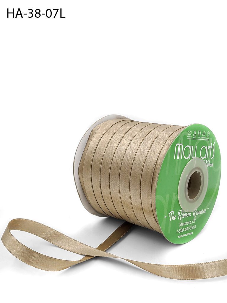 ~3/8 Inch (9MM) Luster Double Faced Satin Ribbon with Woven Edge