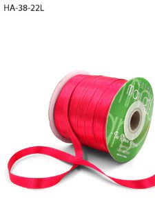 ~3/8 Inch (9MM) Luster Double Faced Satin Ribbon with Woven Edge