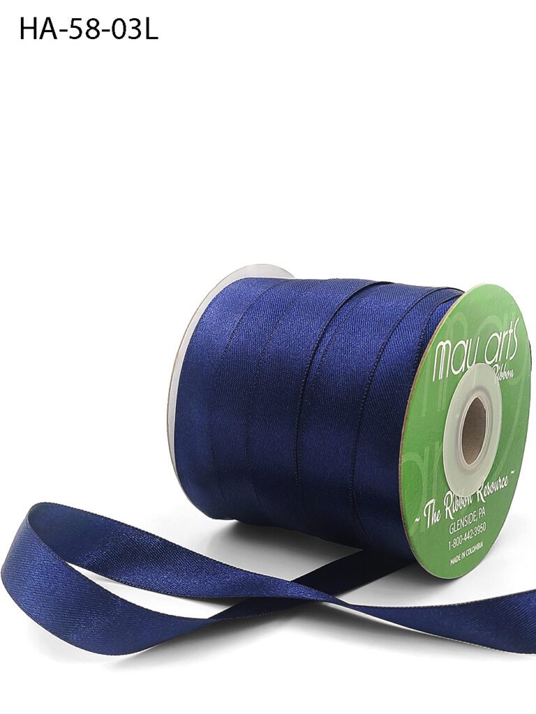 ~5/8 Inch(16MM) Luster Double Faced Satin Ribbon with Woven Edge